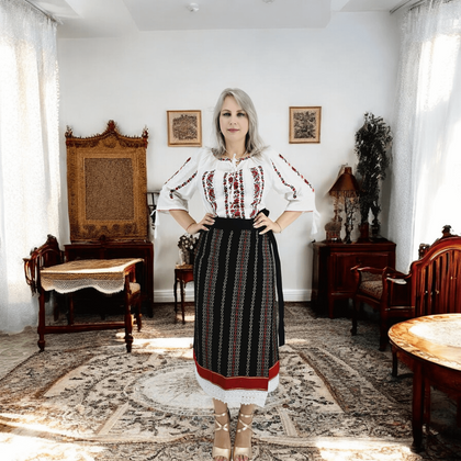 Catrinta Brodata Dama – Ie Traditionala Outlet